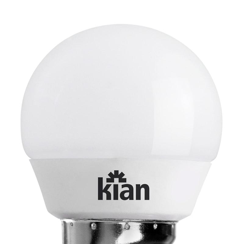 Lâmpada LED Bolinha 4,8w 3000K Bivolt Kian - Casa e Garagem