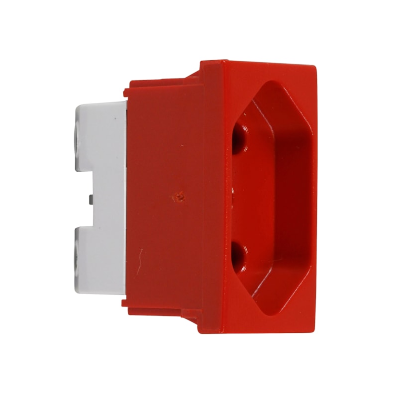 Modulo Tomada 20a Vermelho 2 Pinos + Terra Borne Parafuso Pial Plus - Casa e Garagem