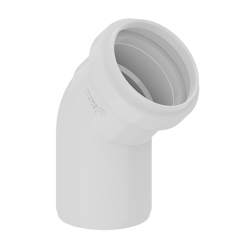 Pacote 5 unid Joelho PVC 45º Para Tubo Esgoto 40mm Tigre - Casa e Garagem