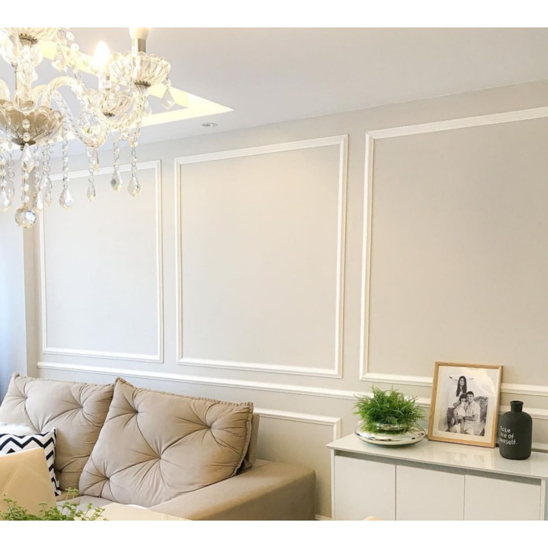 Roda Meio Boiserie de Eva Autocolante 3,8cm Rolo 10m Meu Rodapé - Casa e Garagem